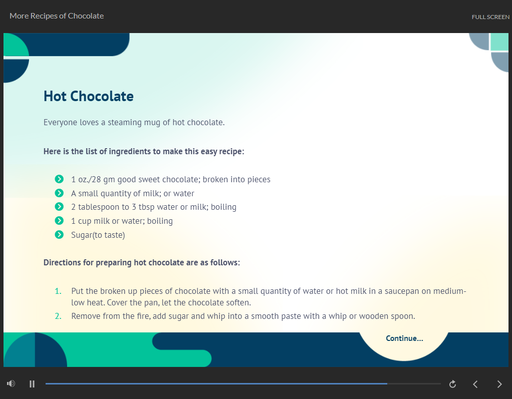 Cookery: Chocolate Making & Baking – Learning Paths